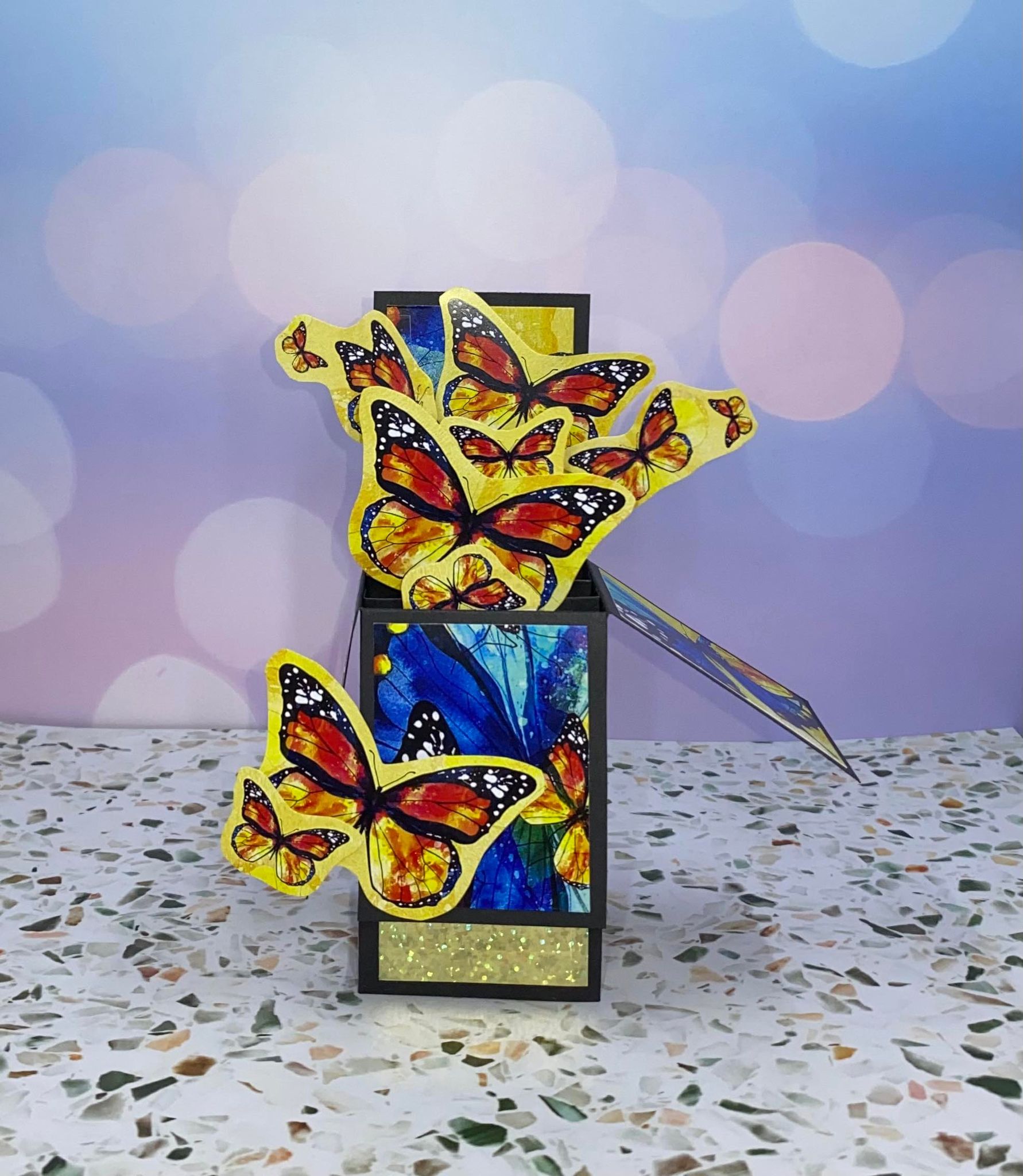 Orange Butterflies 3D Pop Up Cards | Callieandra Cards and Gifts